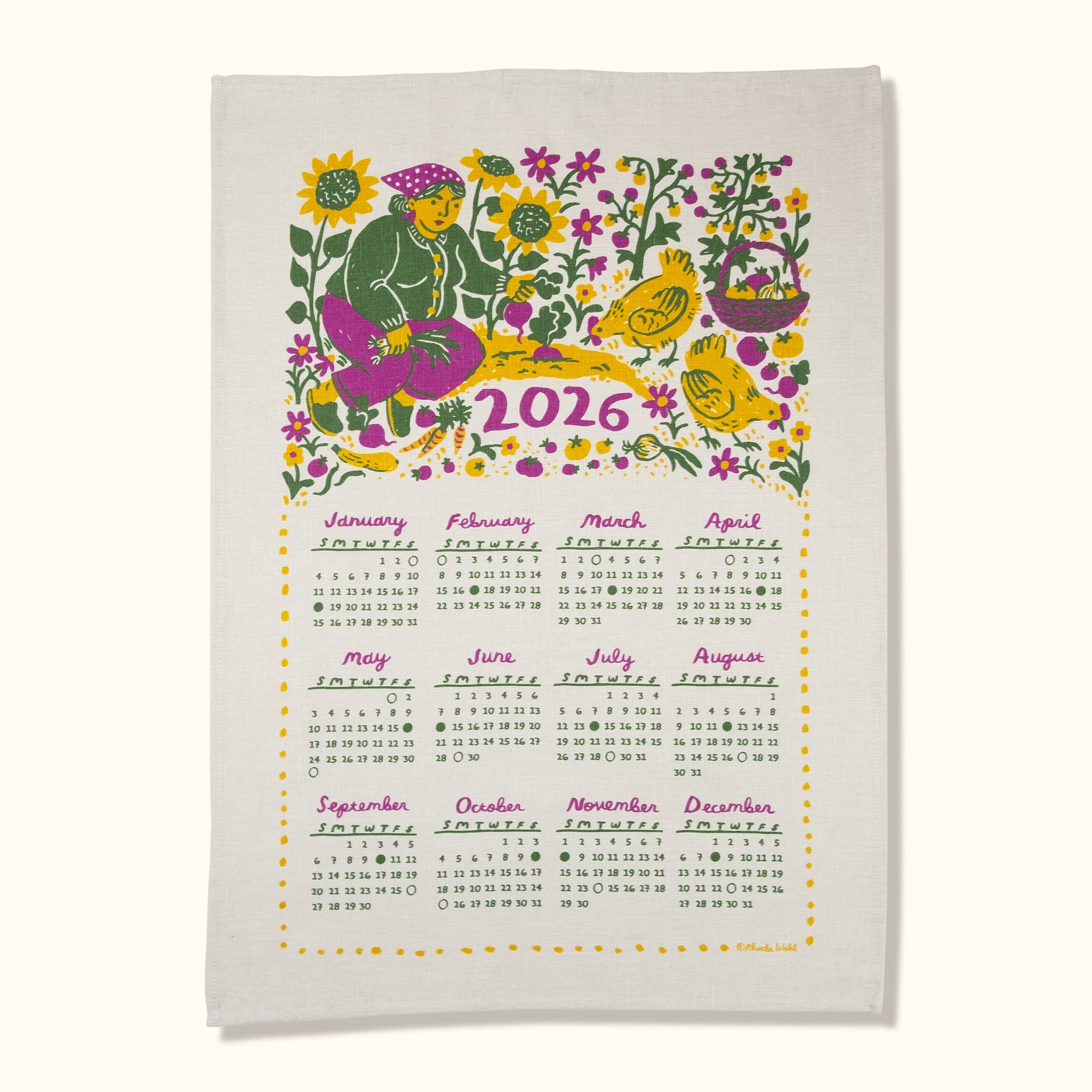 2026 Tea Towel Calendar